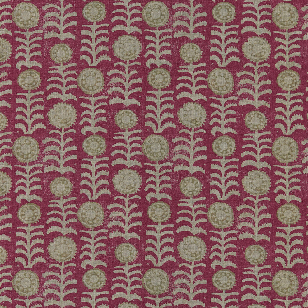 Killi Red/Beige on Natural Fabric – Penny Morrison